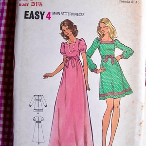 UNCUT Vintage 1970's Butterick Pattern 6946 / Sweetest Misses' Semi ...