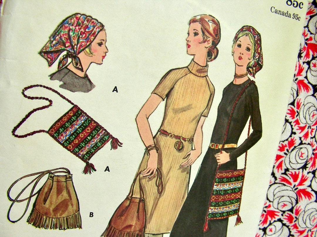 Vintage 1970's Butterick Pattern 6018 // Body Fitting A-line Dress ...