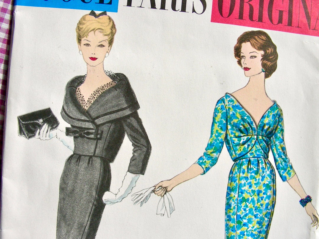 RARE Vogue Paris Original 1433; ©1959; PATOU - One Piece Cocktail ...
