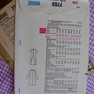 Vogue 7703 - Beautiful Cocktail/evening Dress and Coat Sewing Pattern ...