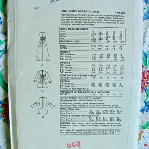 RARE Uncut * Vintage 1970's MISS VOGUE Pattern 7828 / Misses' One-piece ...