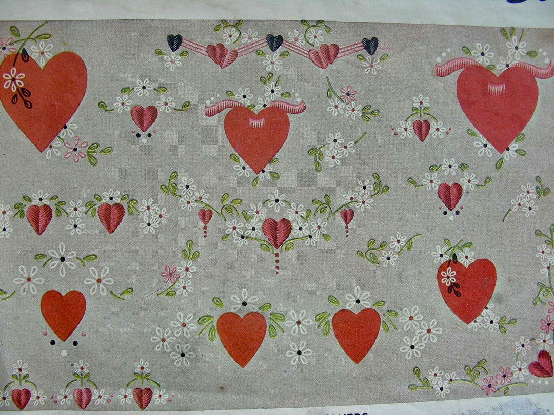 VERY RARE Original UNCUT Embroidery and Applique Transfers Pattern ...