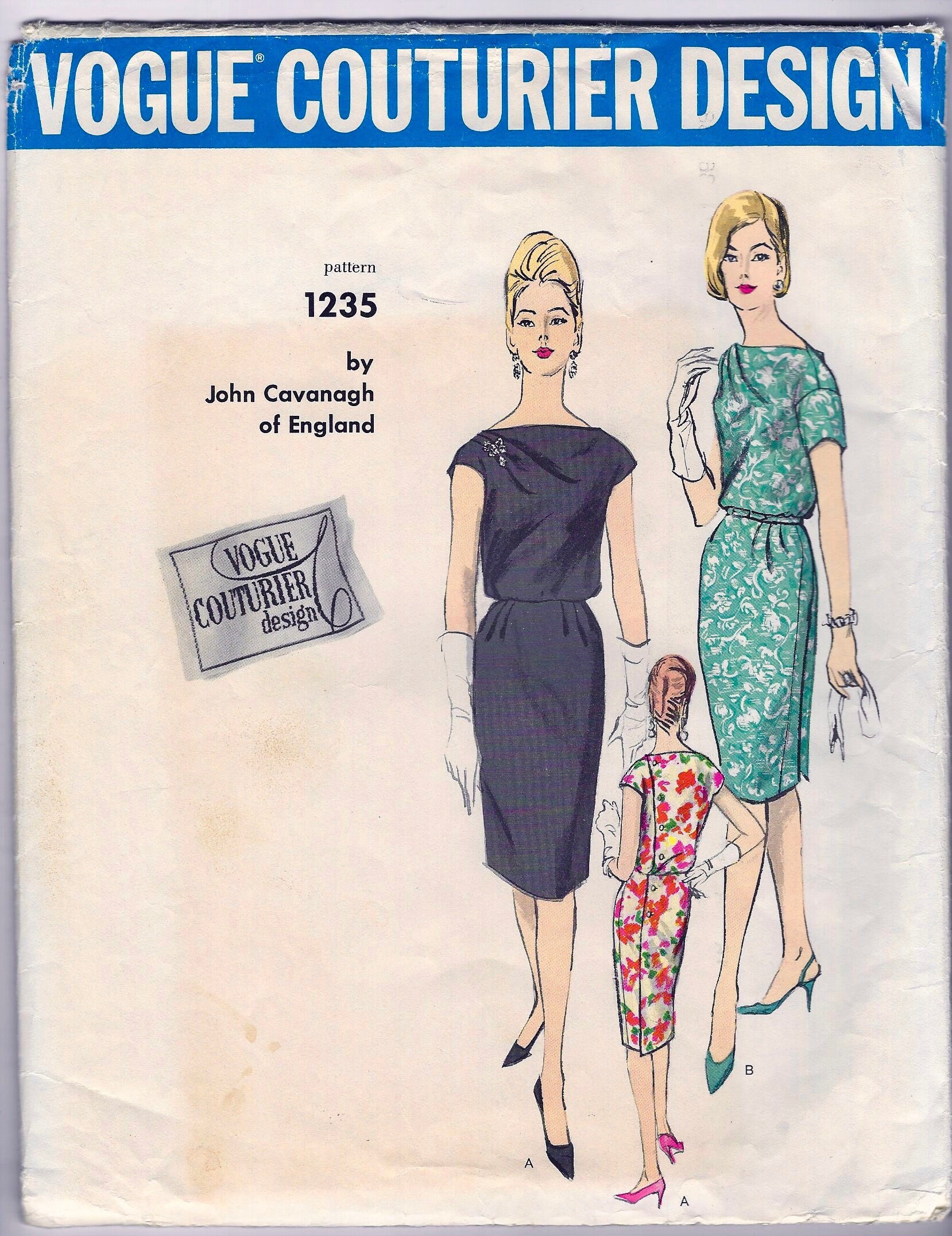 UNCUT John Cavanagh Vintage Vogue Couturier Design Pattern 1235 ...