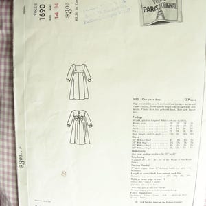 YSL Vogue Paris Original Pattern 1690 / Close-fitting Mini or Floor ...