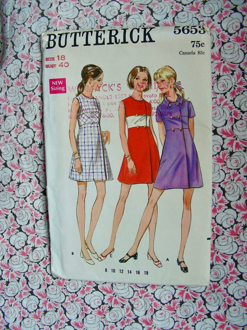 UNCUT Vintage 1960's Butterick Pattern 5653 / GLAMOROUS - Etsy