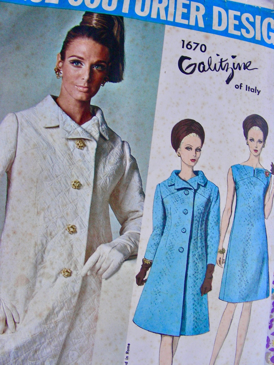 UNCUT * GALITZINE Designer Vogue Pattern 1670 * ELEGANT Misses' Semi ...