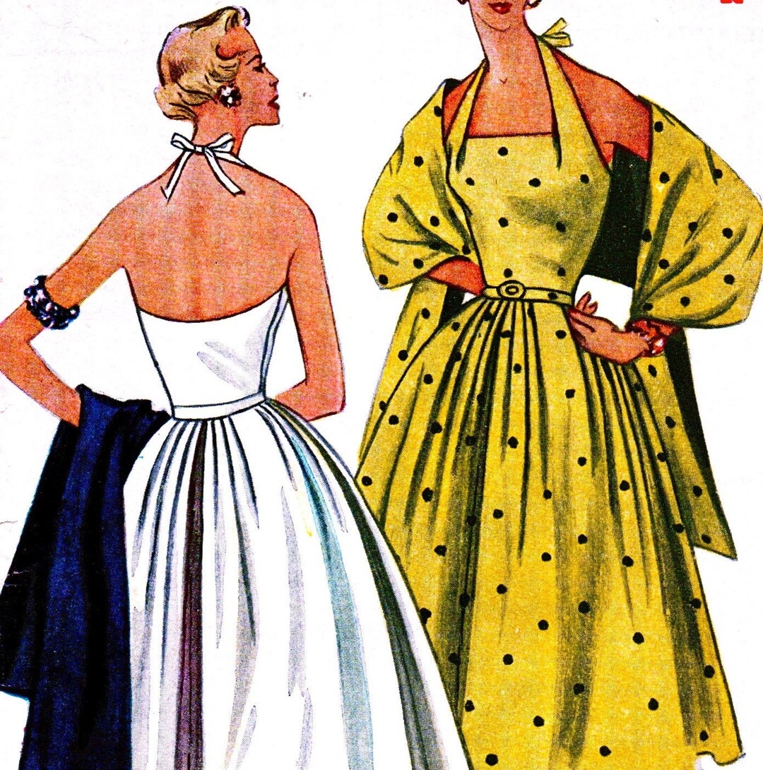 1950s Vintage Simplicity Sewing Pattern 4339 Misses' Evening Cocktail ...
