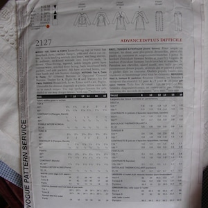 UNCUT *ISSEY MIYAKE Designer Vogue Pattern 2127 * Misses' Loose-fitting ...