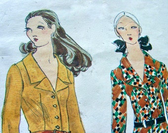 UNCUT Vintage 1970's MISS VOGUE Pattern 7987 / | Etsy