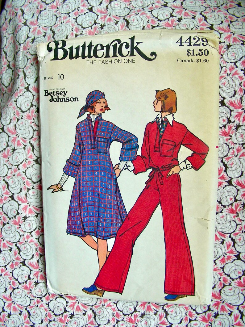 UNCUT Vintage 1970'S Butterick Pattern 4429 BETSEY - Etsy