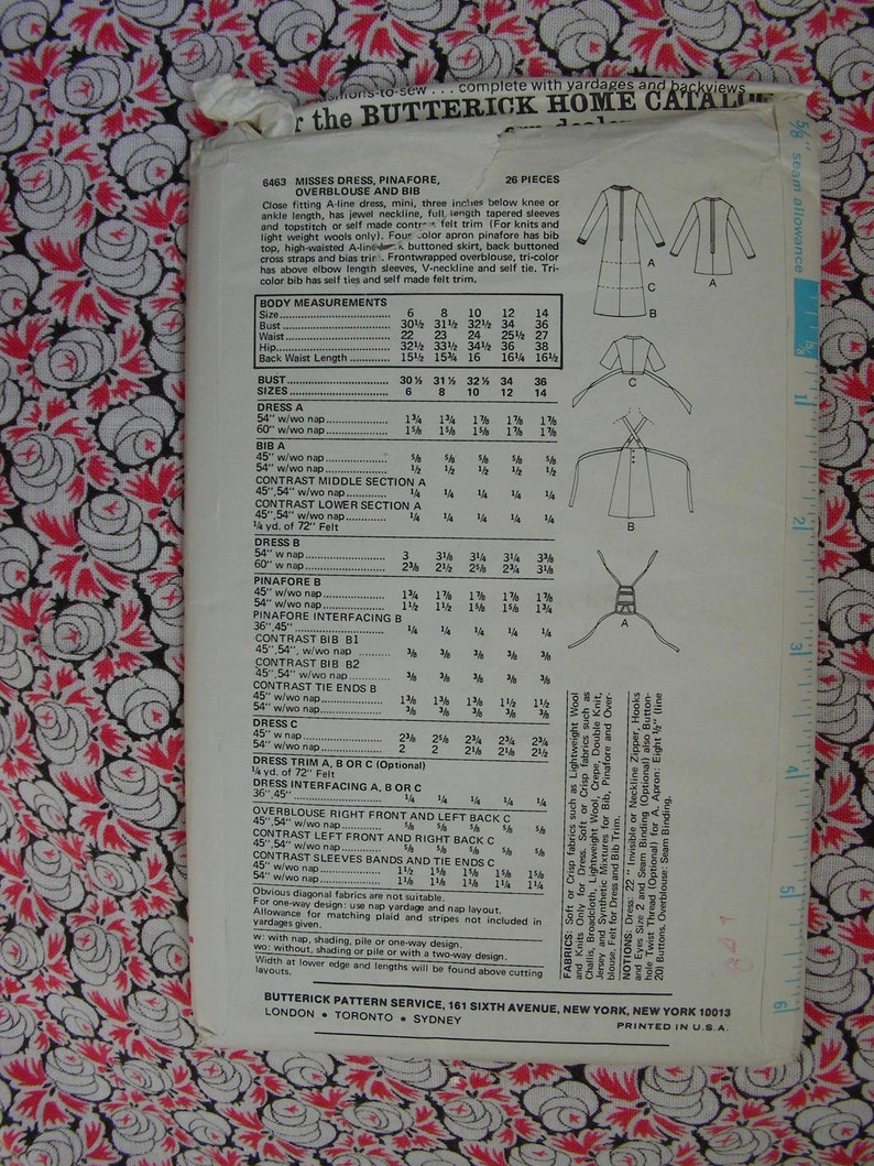 UNCUT Vintage Butterick Pattern 6463 / Young Designer MARGIT - Etsy
