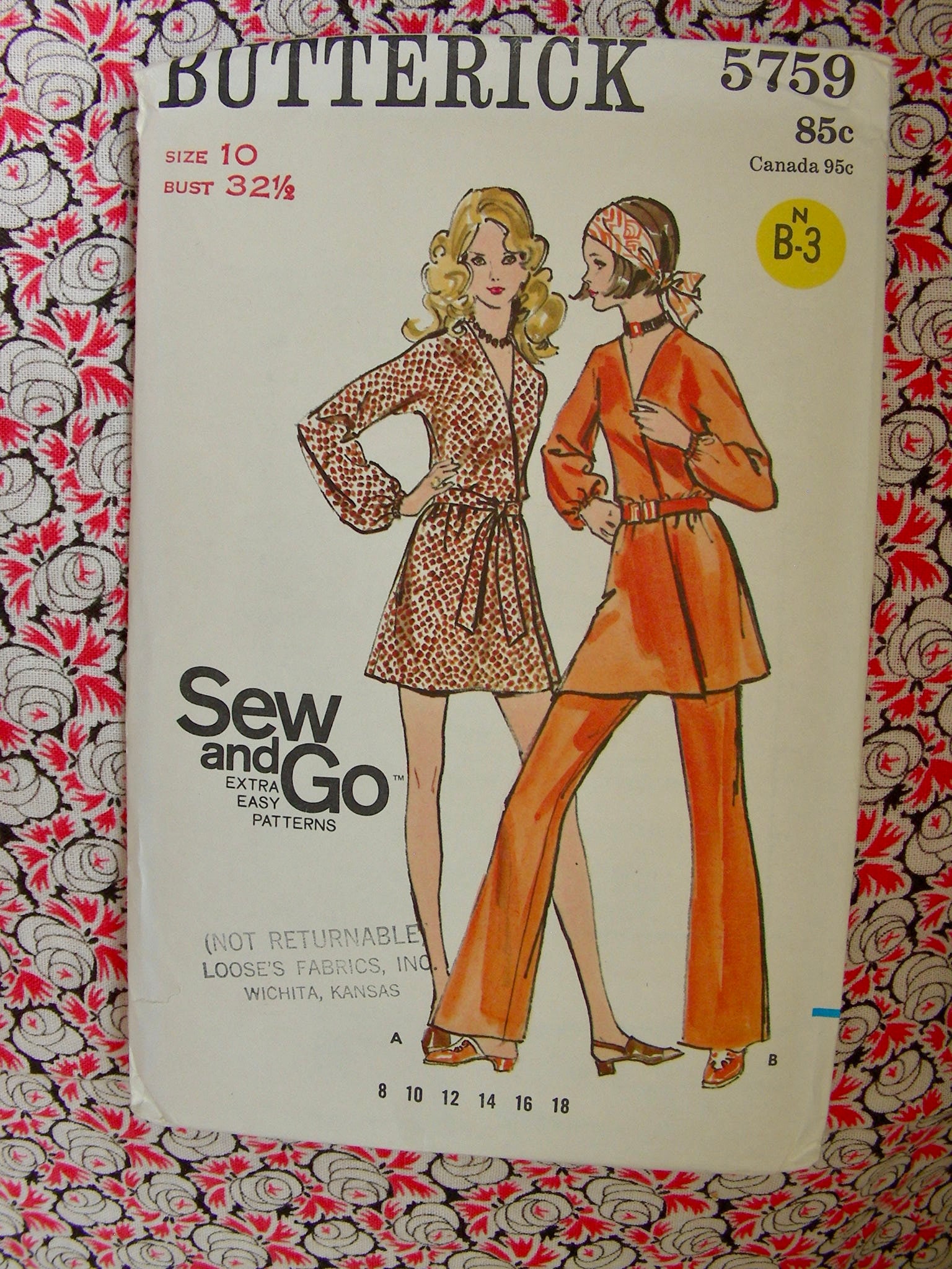 UNCUT Vintage 1970's Butterick Pattern 5759 / Misses' - Etsy