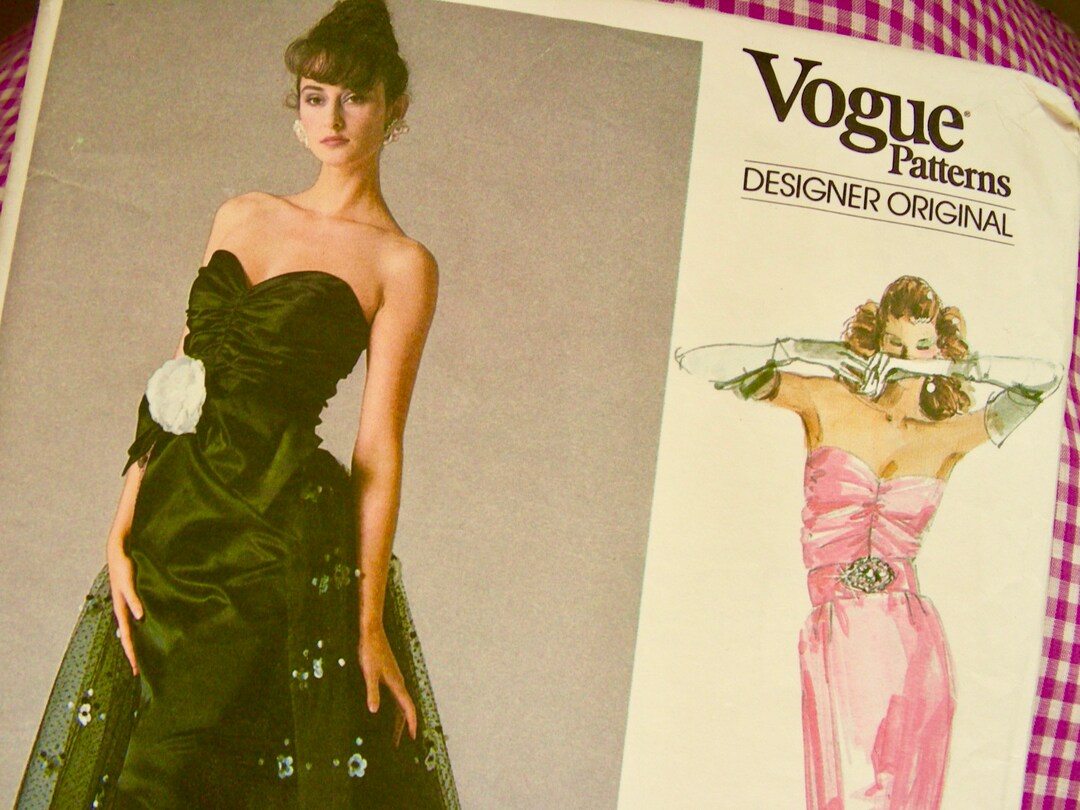 UNCUT Vogue Pattern 1853 by Designer Sassoon / Lined Dress, Evening ...