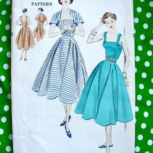 UNCUT 1950s Vogue Pattern 7706 GORGEOUS Misses' One Piece Sundress and ...