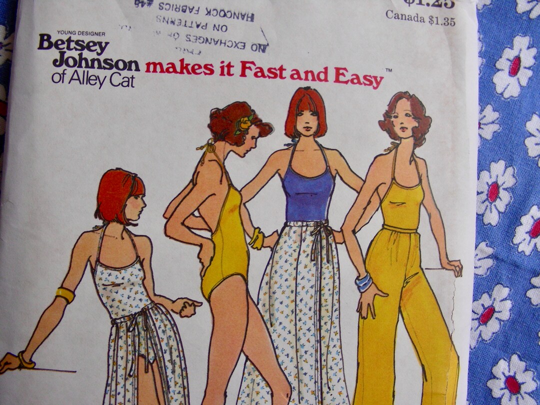Butterick 3745 BETSEY JOHNSON UNCUT Misses' Close-fitting Swimsuit ...