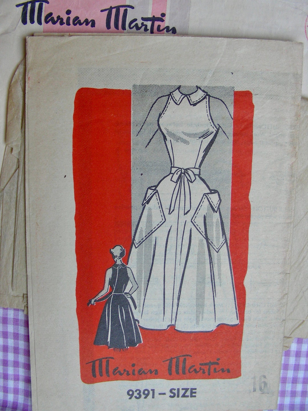 RARE Vintage Pattern 9391 by Marian Martin Designer Misses' Wrap Around ...