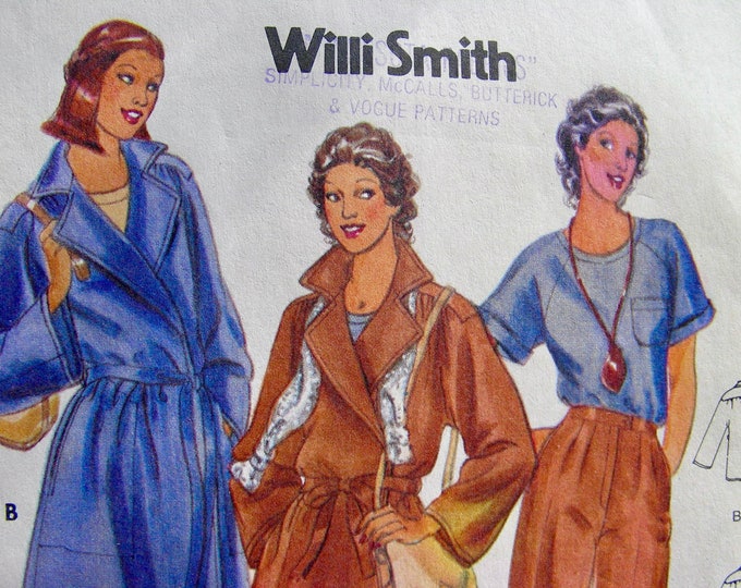 UNCUT Vintage 1980's Butterick Pattern 6259 / Designer WILLI SMITH ...