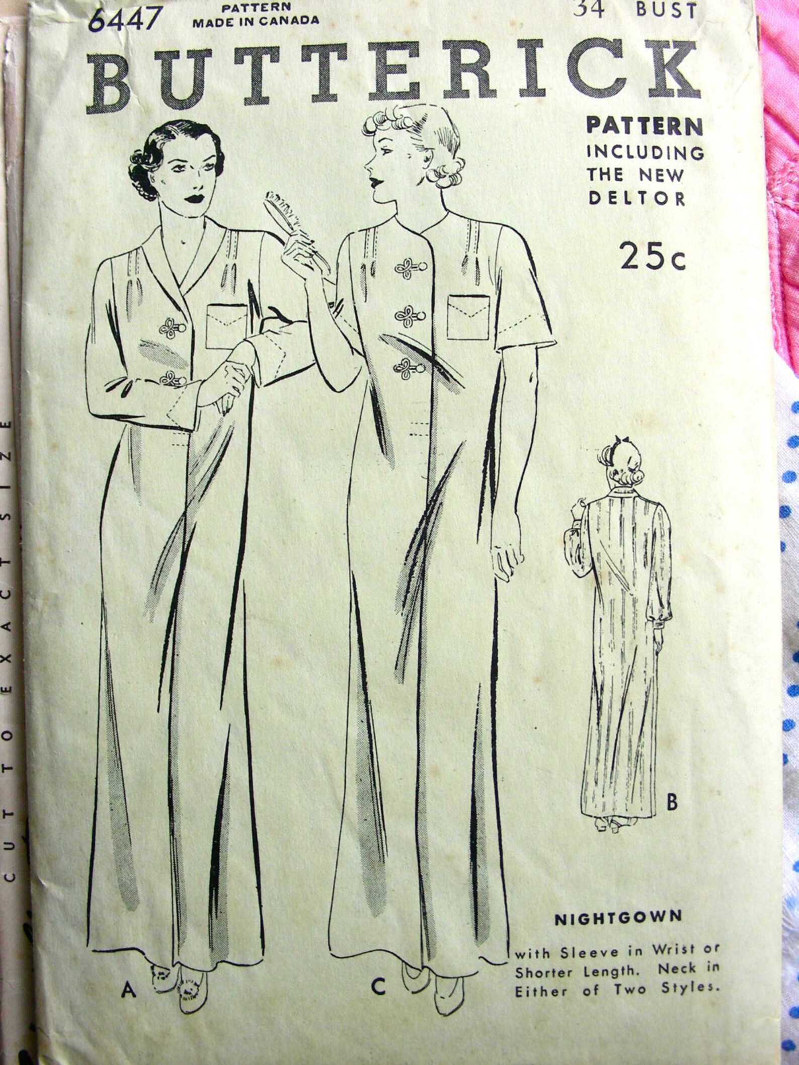 UNCUT 1930's Vintage Butterick Pattern 6447 RARE - Etsy