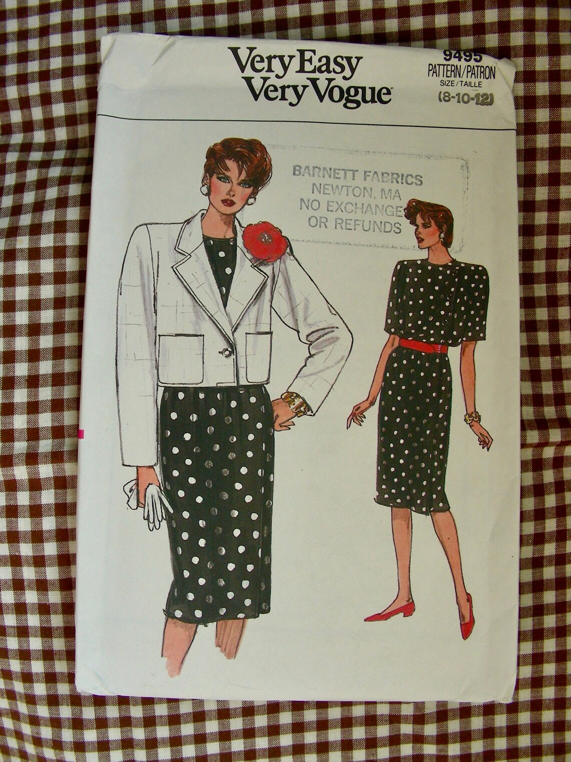 UNCUT Vintage Vogue Pattern 9495 VERY EASY / Misses' Dress | Etsy