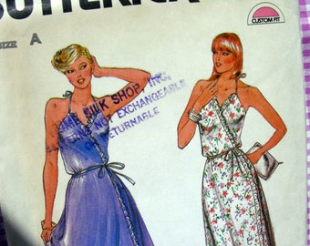 UNCUT 1950s Butterick Pattern 6133 Plunging off Shoulder Strapless ...