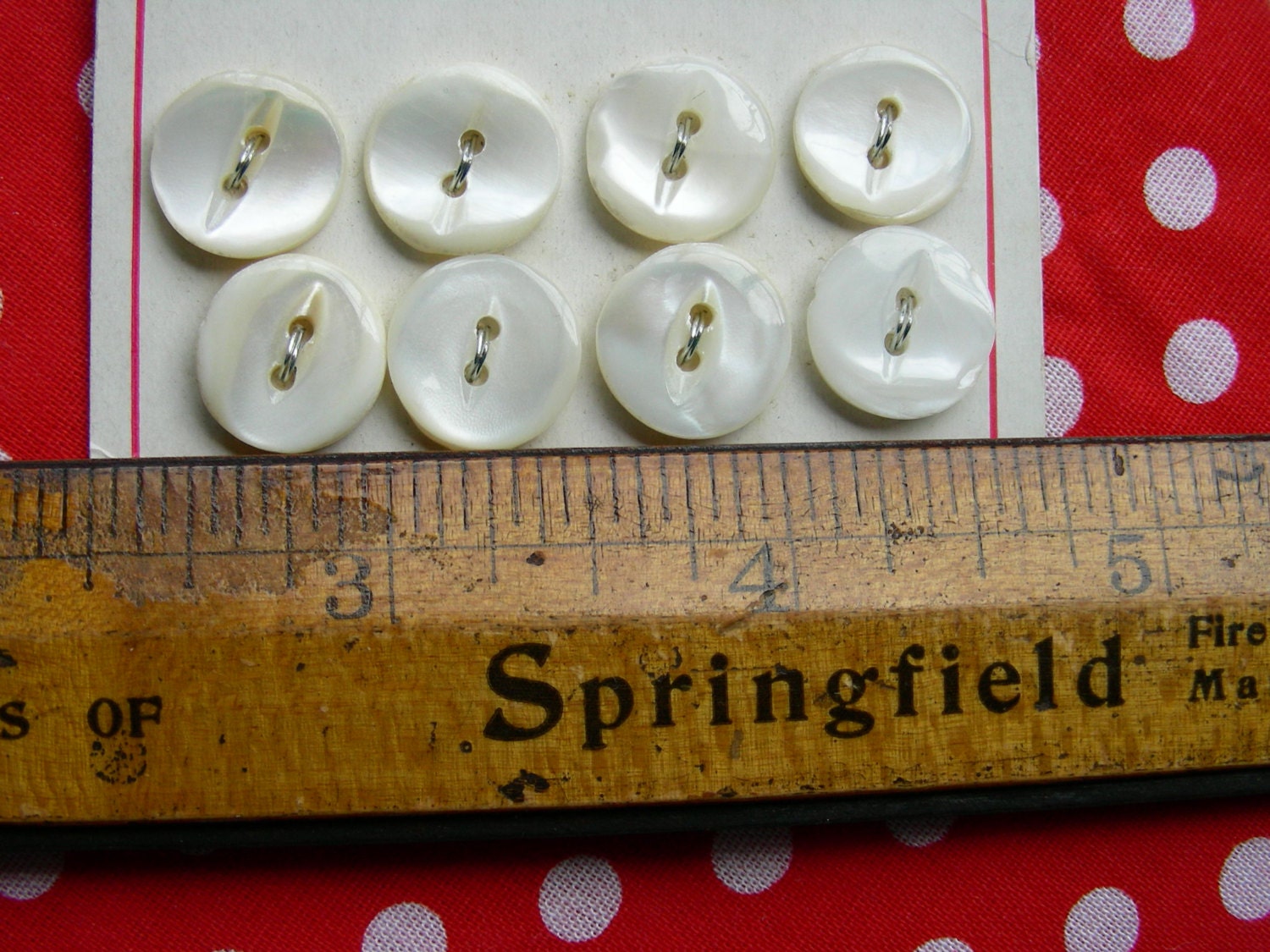 Vintage GLAMOUR GIRL Buttons on Original Card - Pearl White Buttons ...