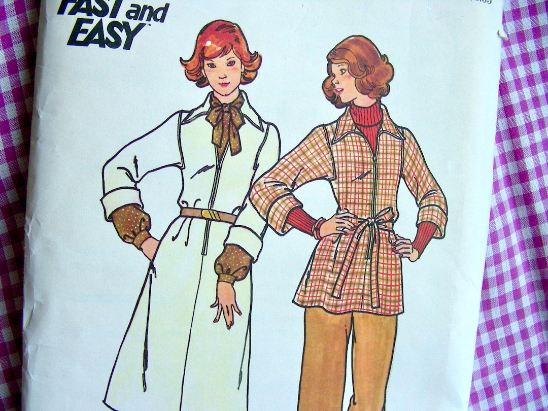 UNCUT * Vintage 1970's Butterick Pattern 4346 / Misses' Dress, Top ...