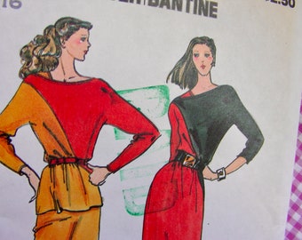 UNCUT * 1950s Butterick Pattern 6133 - Plunging off Shoulder Strapless ...