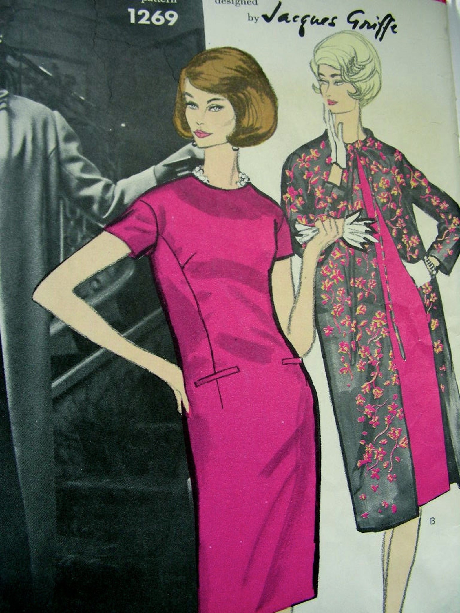 Vintage VOGUE Paris Original Jacques Griffe Pattern 1269 - GLAMOROUS ...