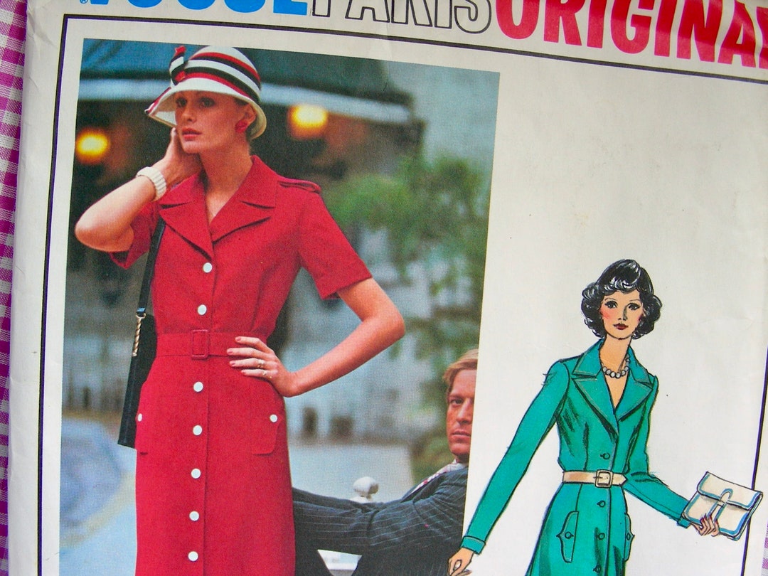 UNCUT * Vogue Pattern 1091 JEAN PATOU - Misses' Dress Semi-fitted ...