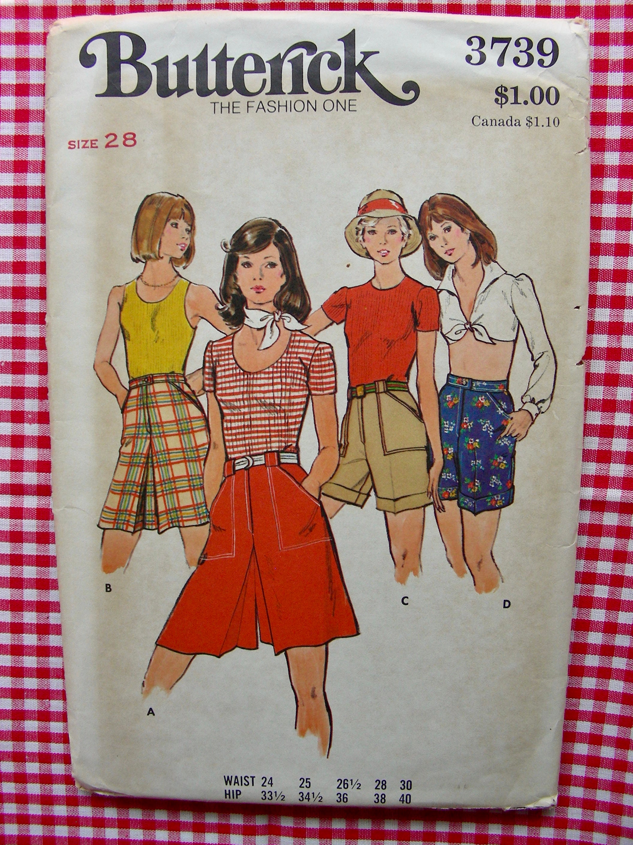 UNCUT Vintage 1970s Butterick Pattern 3739 CUTE Misses Pant - Etsy
