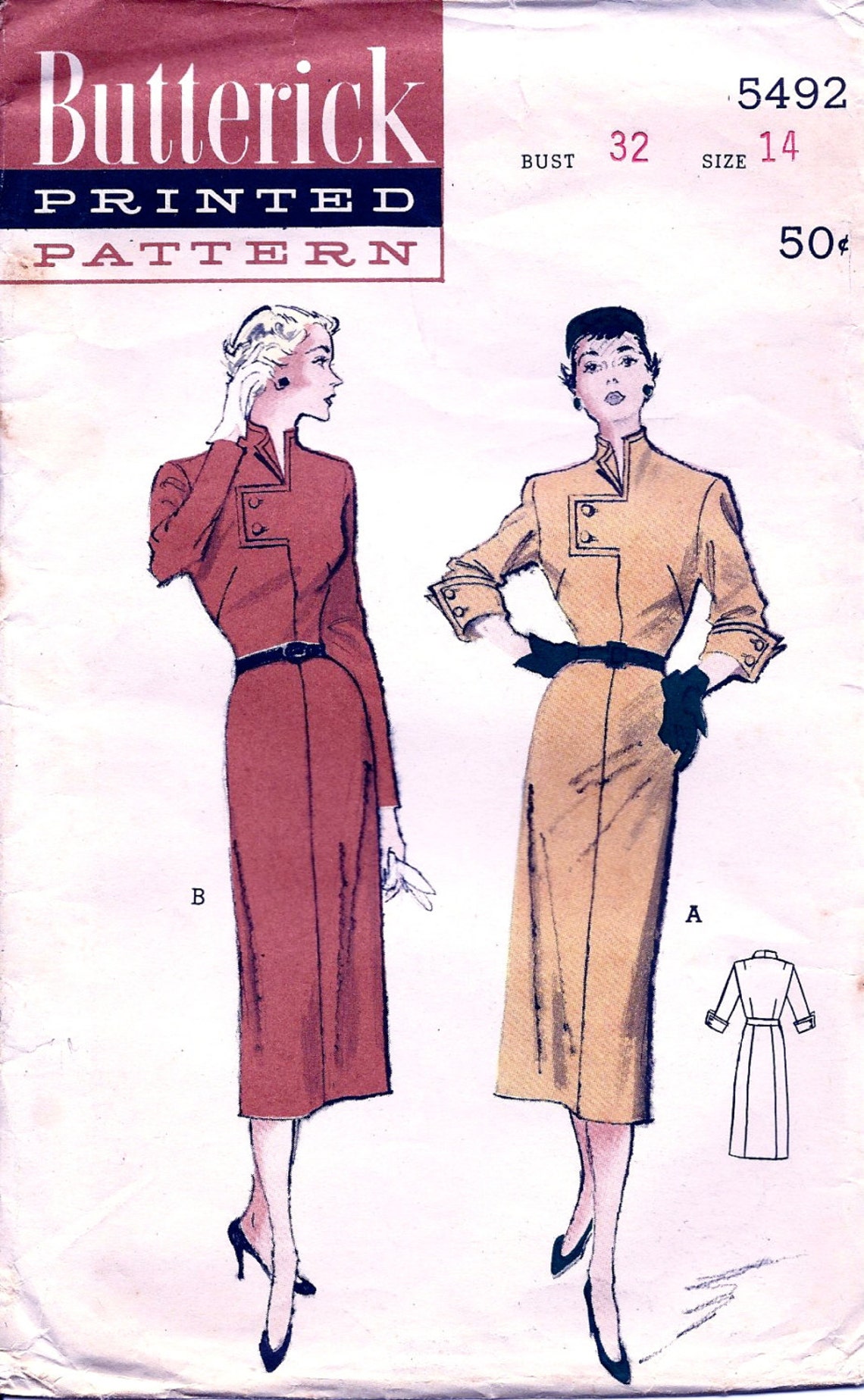 RARE UNCUT Vintage Butterick Pattern 5492 Stunning - Etsy