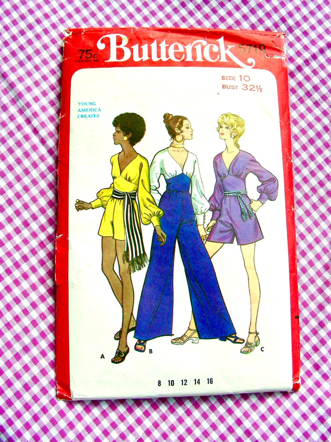 STUNNING UNCUT Butterick Pattern 5719 / Glamour Magazine Designer's ...