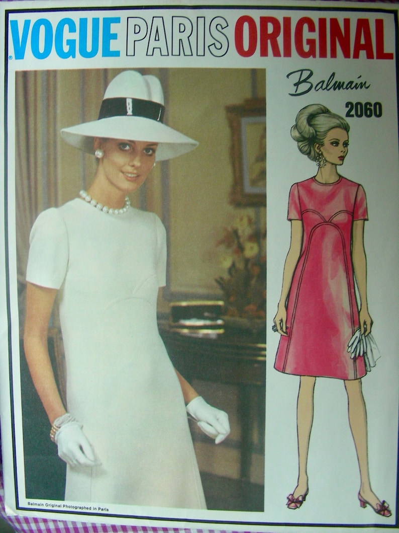 UNCUT Pierre Balmain Vogue Paris Original Pattern 2060 - Etsy