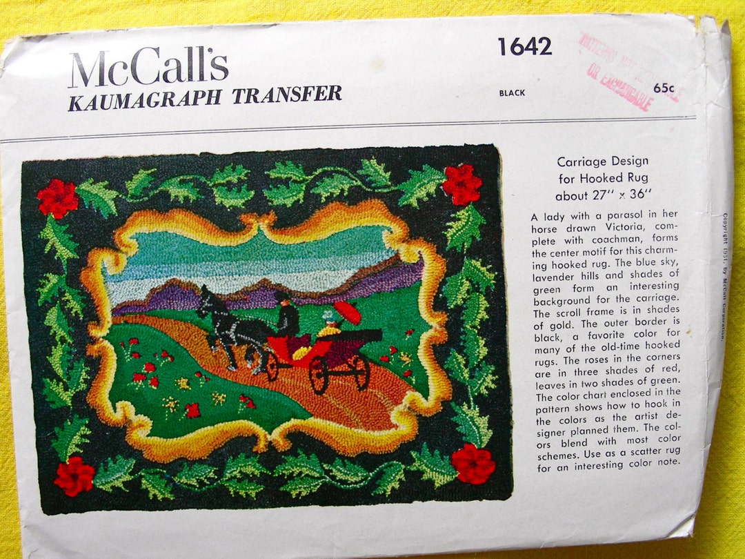 UNCUT 1951 Mcall's Kaumagraph Transfer Pattern 1642 * Victorian ...