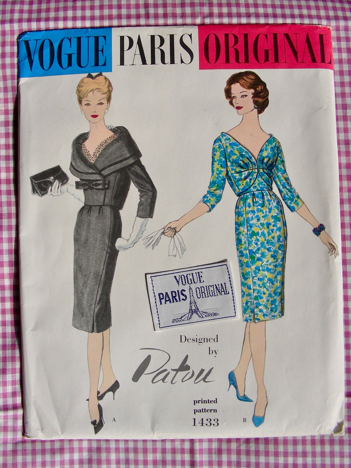 RARE Vogue Paris Original 1433; ©1959; PATOU - One Piece Cocktail ...
