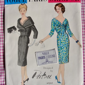 RARE Vogue Paris Original 1433; ©1959; PATOU - One Piece Cocktail ...