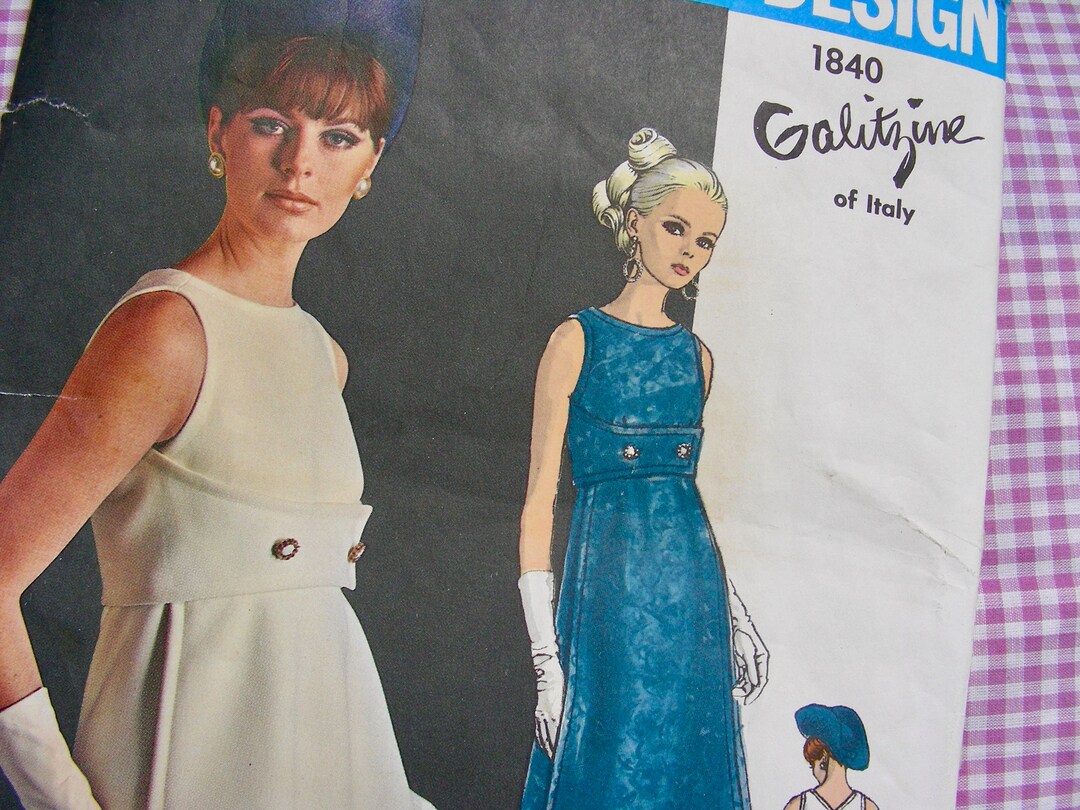 Rare UNCUT Vogue Couturier Design Pattern 1840 / GALITZINE Misses' High ...