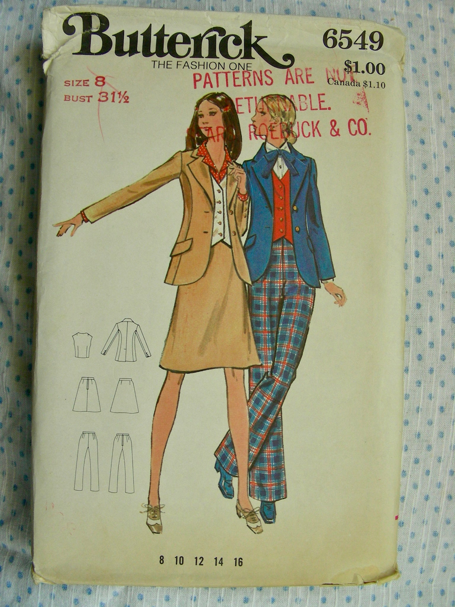 UNCUT Vintage 1970s Butterick Pattern 6549 / ADORABLE - Etsy