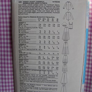 Butterick 4284 1970's UNCUT STUNNING Misses' Jacket, Camisole, Bandeau ...
