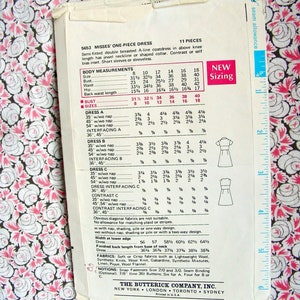 UNCUT * Vintage 1960's Butterick Pattern 5653 / GLAMOROUS One-piece ...
