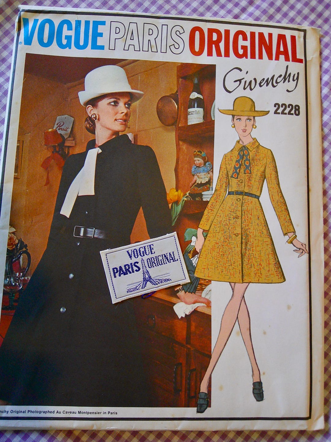 Vintage 1960s Vogue 2228 / Givenchy MOD Semi-fitted Coat Dress - Size ...