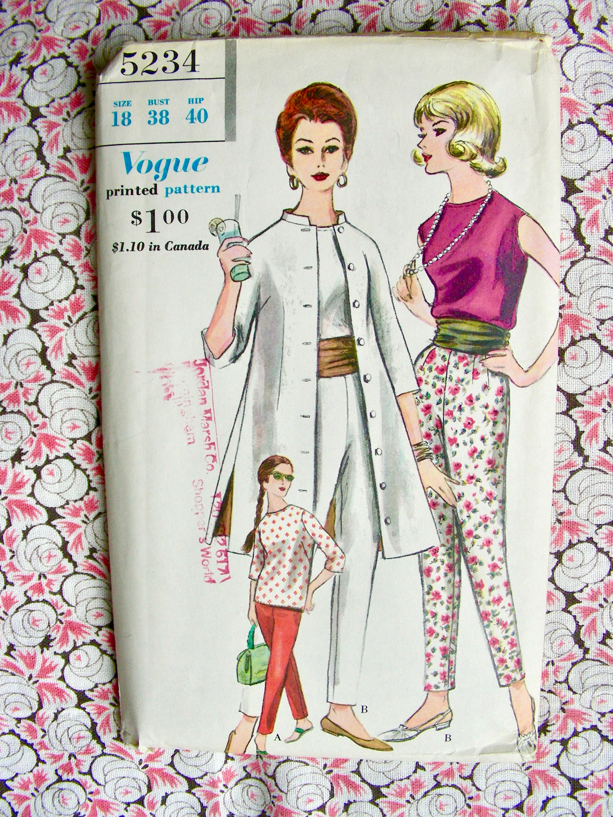 UNCUT Vogue Pattern 5234 / ELEGANT Misses' Coat, Blouse, Overblouse ...
