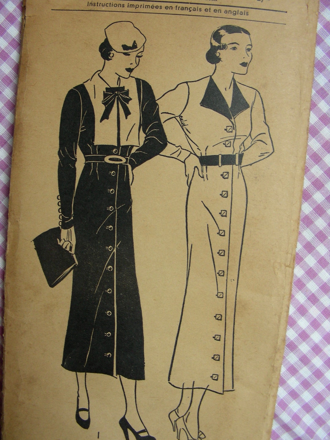 UNCUT 1930's Pictorial Review Pattern 6876 - FABULOUS Misses' Cocktail ...