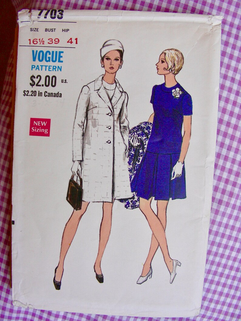 Vogue 7703 - Beautiful Cocktail/evening Dress and Coat Sewing Pattern ...