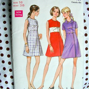 UNCUT * Vintage 1960's Butterick Pattern 5653 / GLAMOROUS One-piece ...