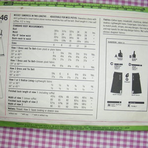Simplicity Pattern 9046 UNCUT Vintage 1970's / Misses' Sun Dress in Two ...