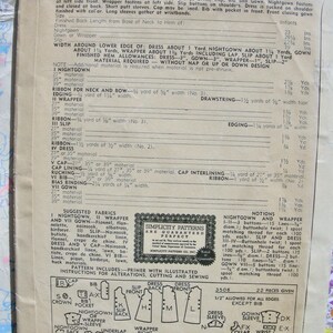 1940s Simplicity Pattern 3506 - INFANTS Set: Nightgown, Wrapper, Slip ...
