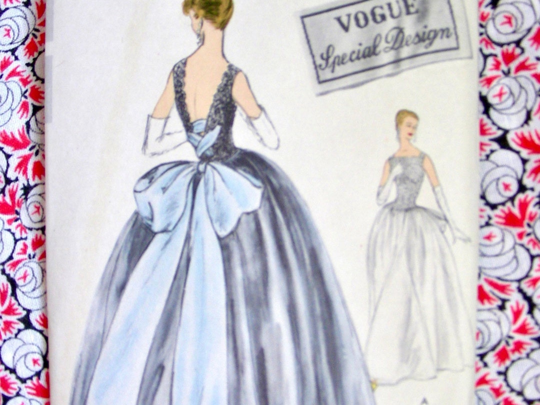 RARE UNCUT * 1950's Vogue Special Design Pattern S-4743 * GLAMOROUS ...
