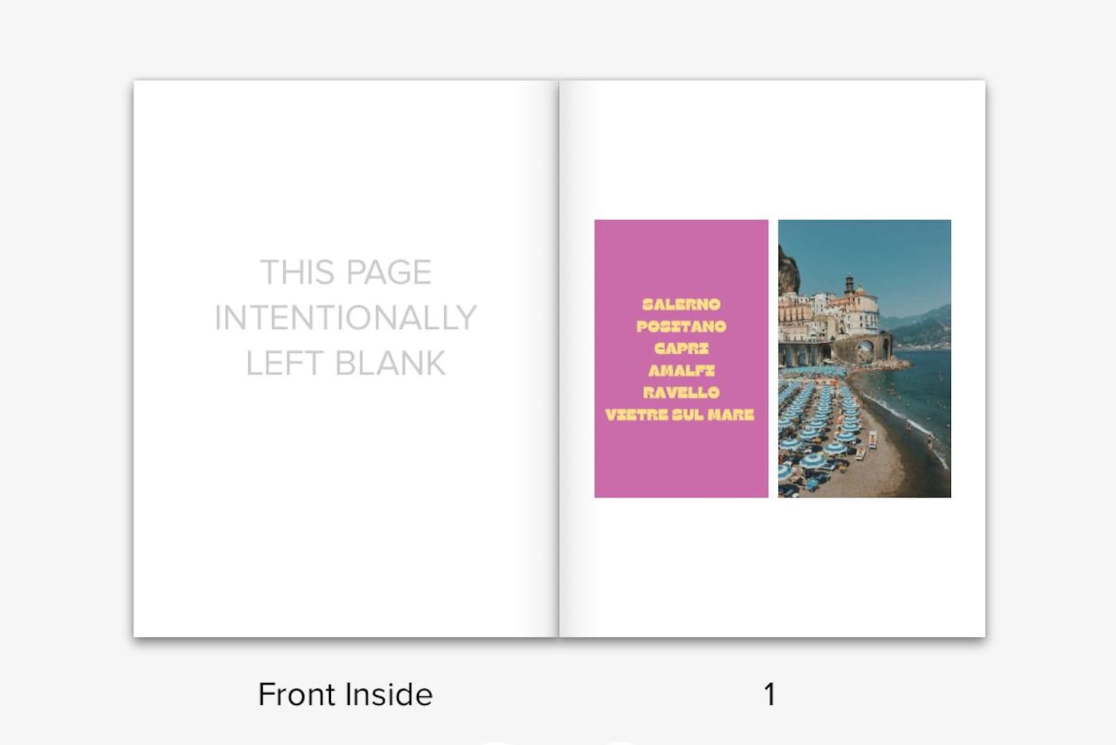 Italy Travel, Amalfi Coast Photo Book, Customised Photo Book Cover ...