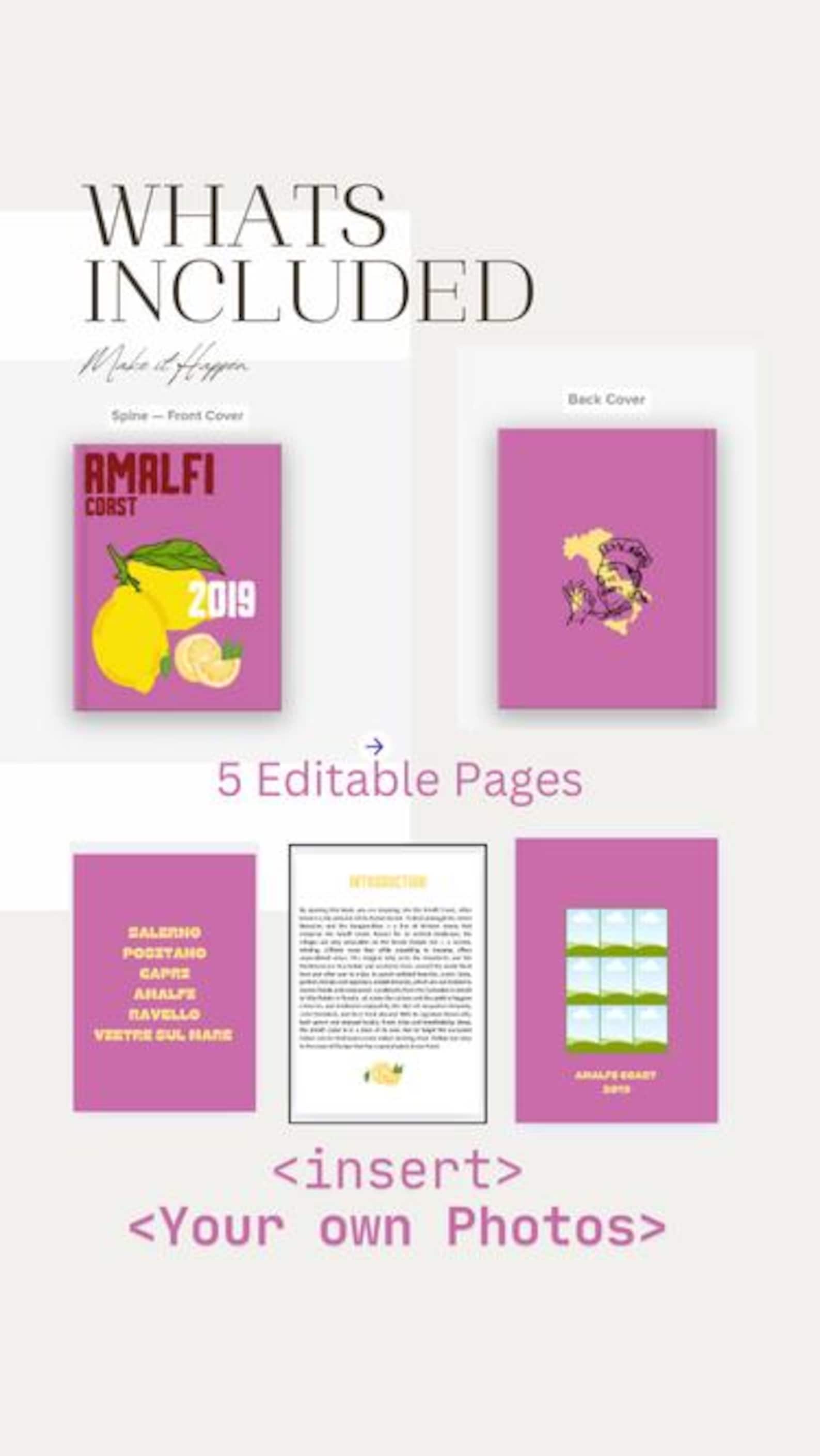 Italy Travel, Amalfi Coast Photo Book, Customised Photo Book Cover ...